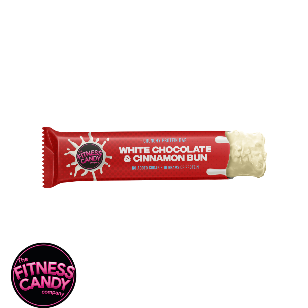 The Fitness Candy Company Crunchy Protein Bar Cinnamon Bun| Fitness ...